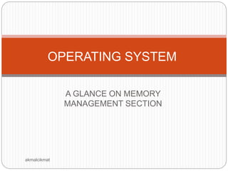 Operating System-Memory Management | PPTX