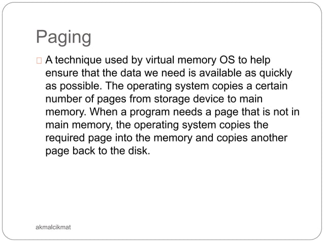 Operating System-Memory Management | PPTX