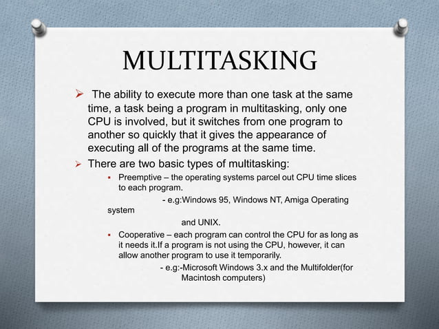 Operating system; Multitasking | PPTX