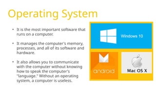 Operating System presentation a module in computer | PPT