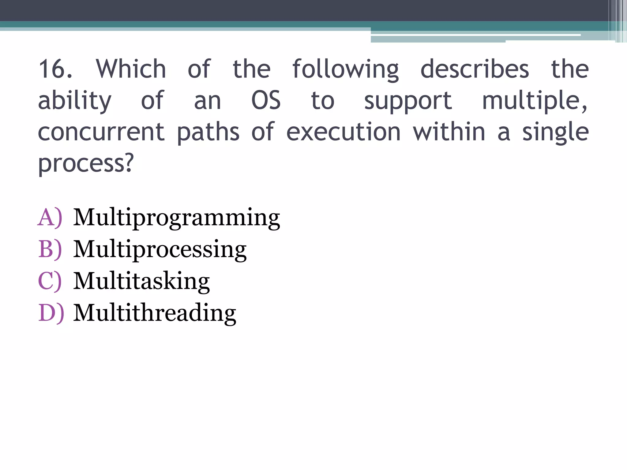 Operating System Quiz Pptx Operating Systems Computer Software And Applications