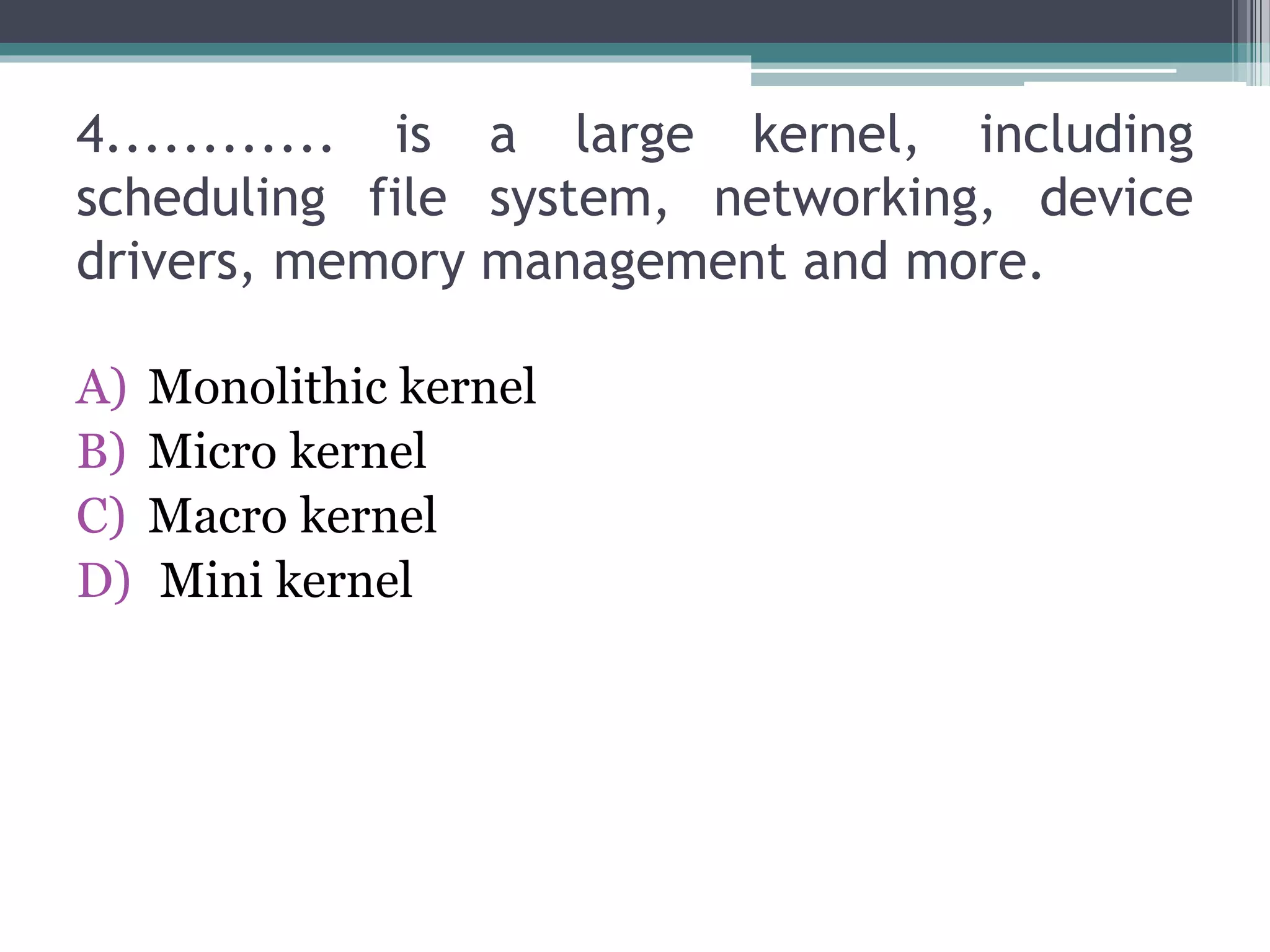 Operating system quiz | PPTX
