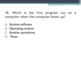 Operating system quiz | PPTX