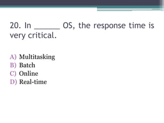 Operating system quiz | PPTX