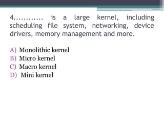 Operating system quiz | PPTX