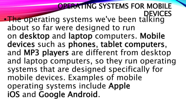 Operating system report | PPTX | Operating Systems | Computer Software ...