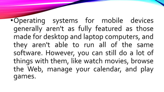 Operating system report | PPTX | Operating Systems | Computer Software ...