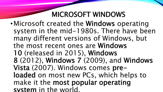 Operating system report | PPTX | Operating Systems | Computer Software ...