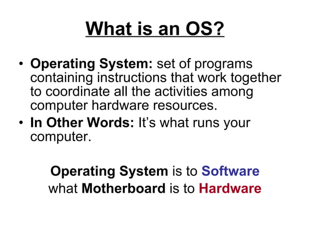 Operating Systems | PPT