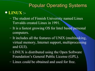 Operating systems | PPT | Computing | Technology & Computing