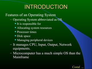 Operating systems | PPT | Computing | Technology & Computing