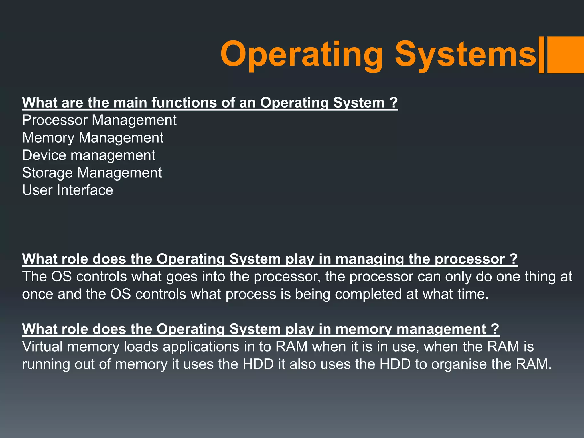 Operating systems | PPTX