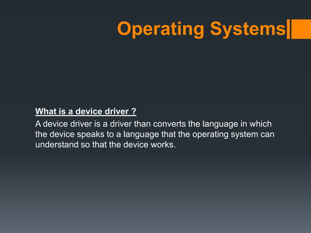 Operating systems | PPTX