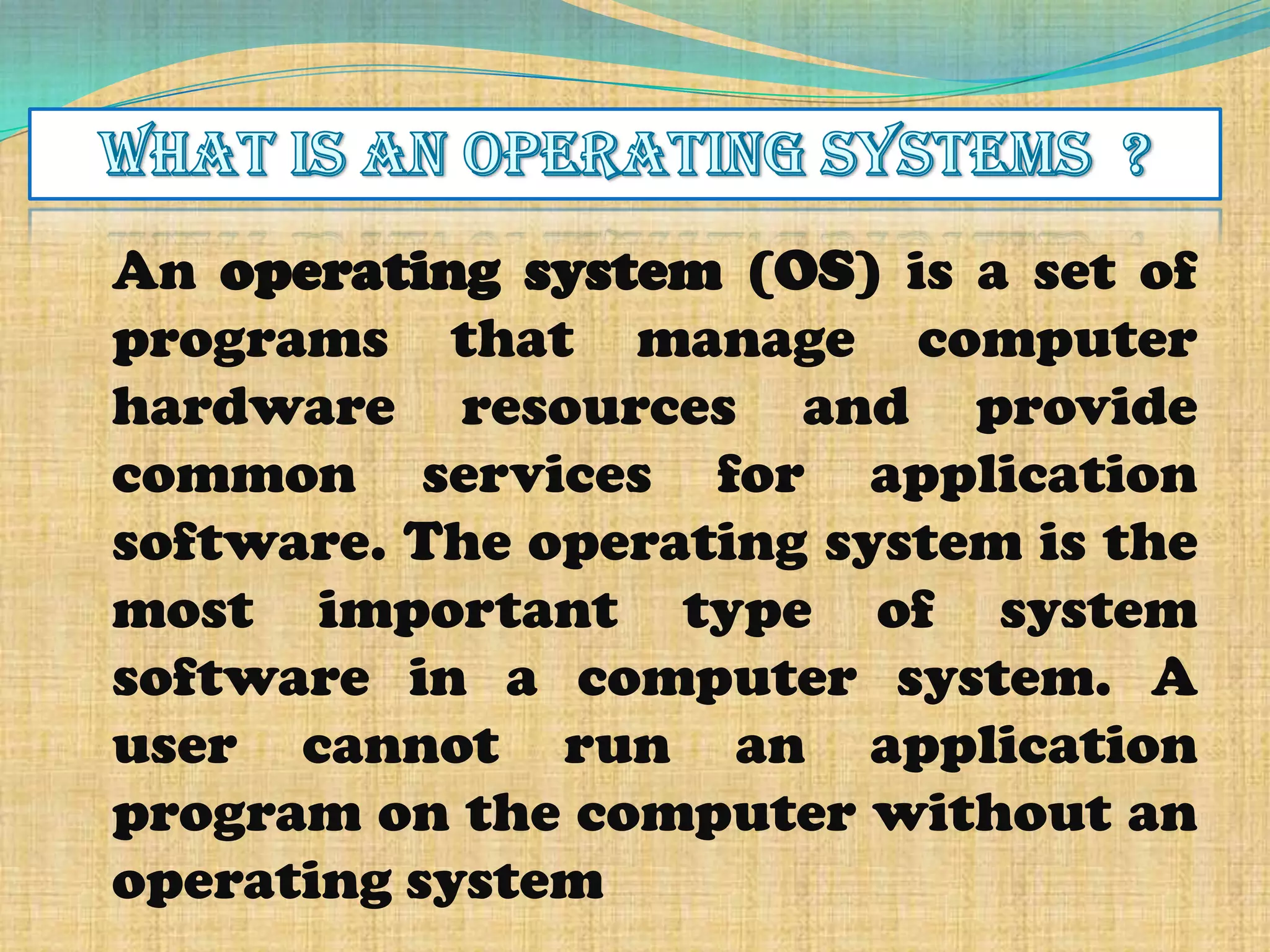 Operating systems | PPTX