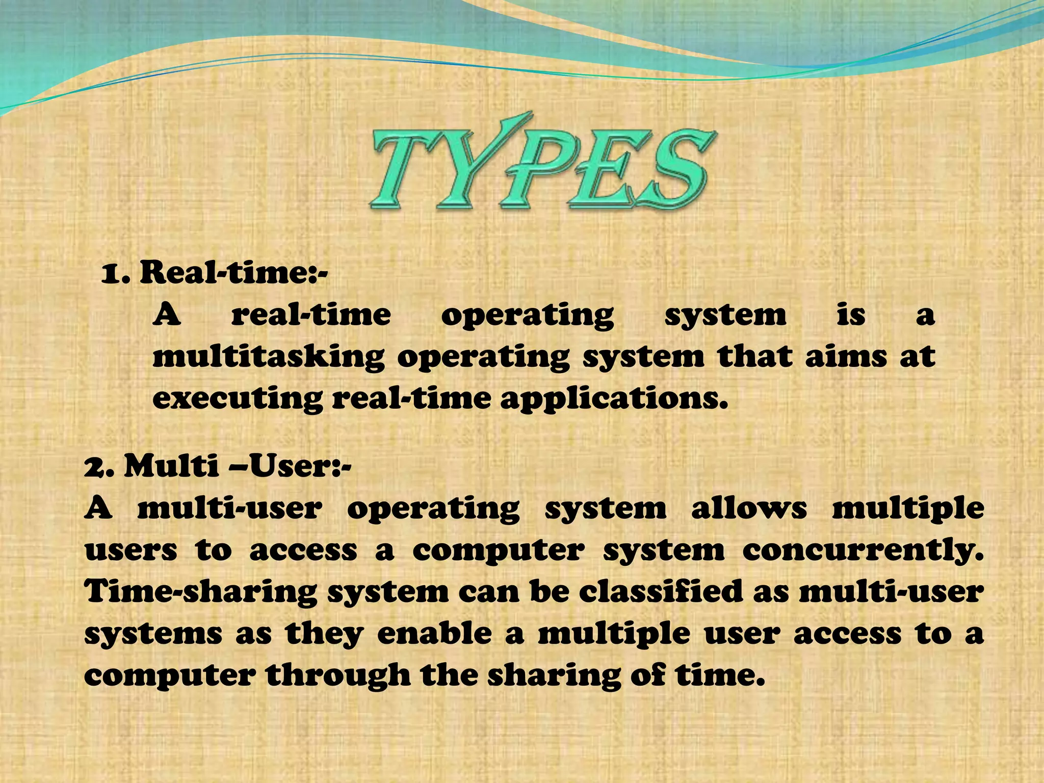 Operating systems | PPTX