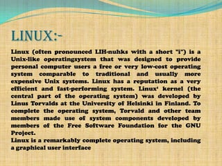 Operating systems | PPTX