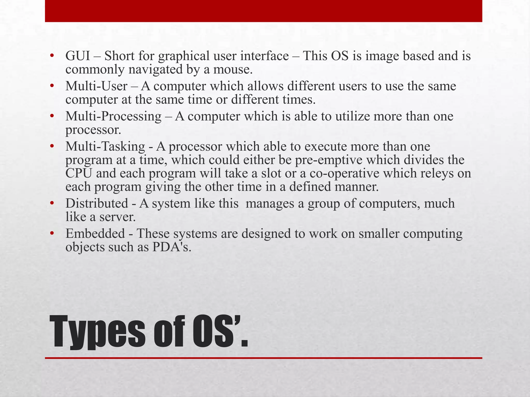 Operating systems | PPTX