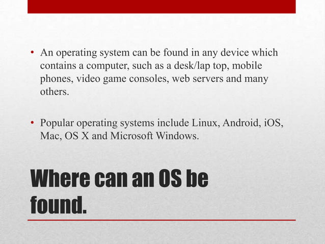 Operating systems | PPTX