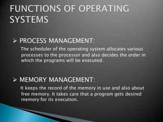 Operating systems | PPTX