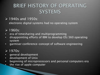 Operating systems | PPTX
