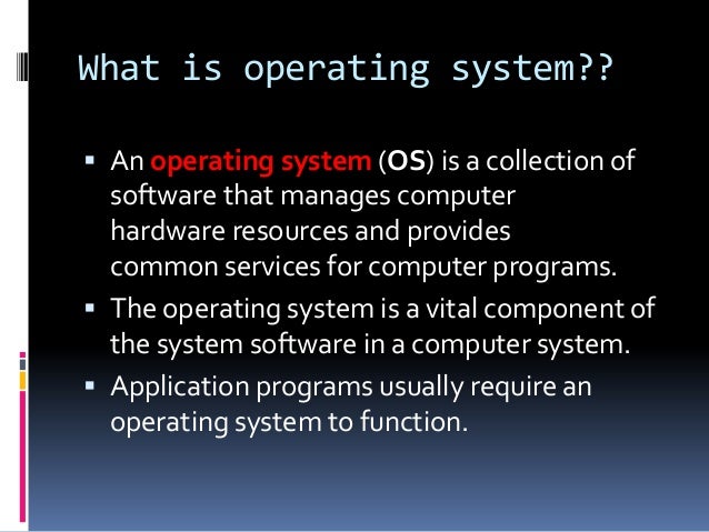Operating systems