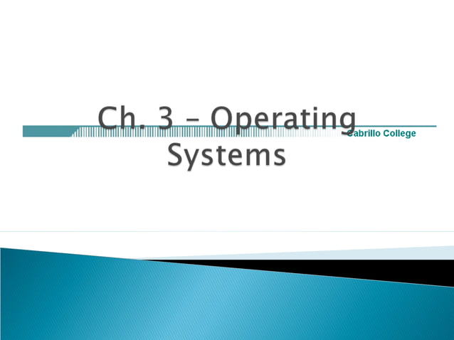 Operating systems | PPT