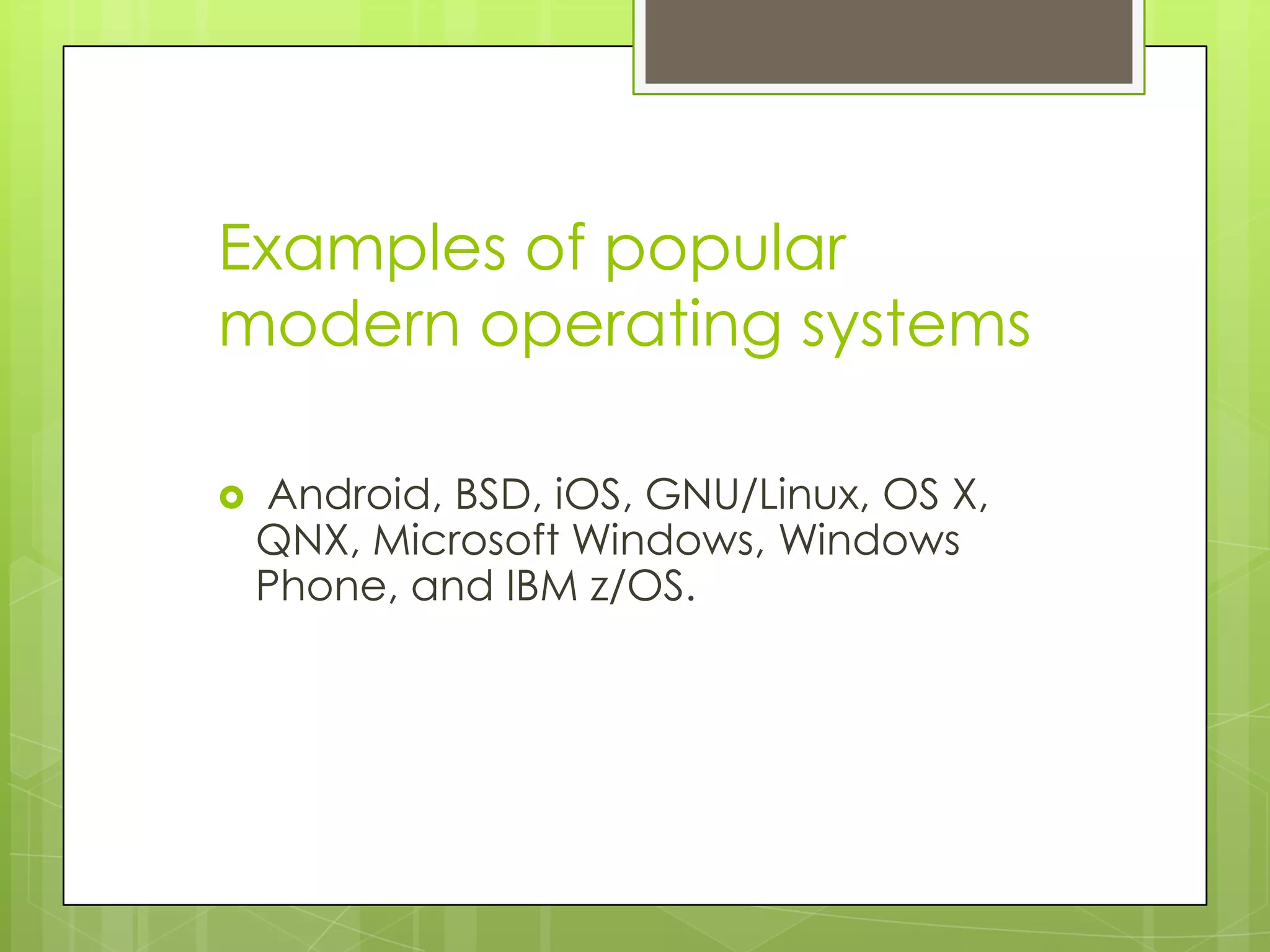 Operating systems | PPTX