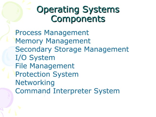 Operating systems | PPT