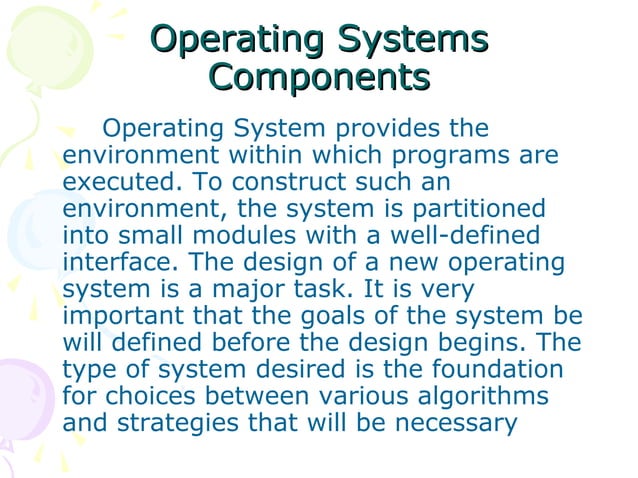 Operating systems | PPT