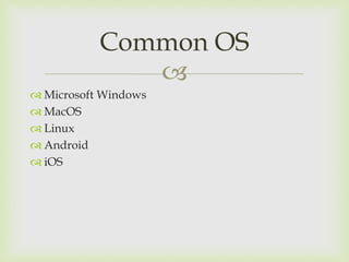 Operating systems | PPT