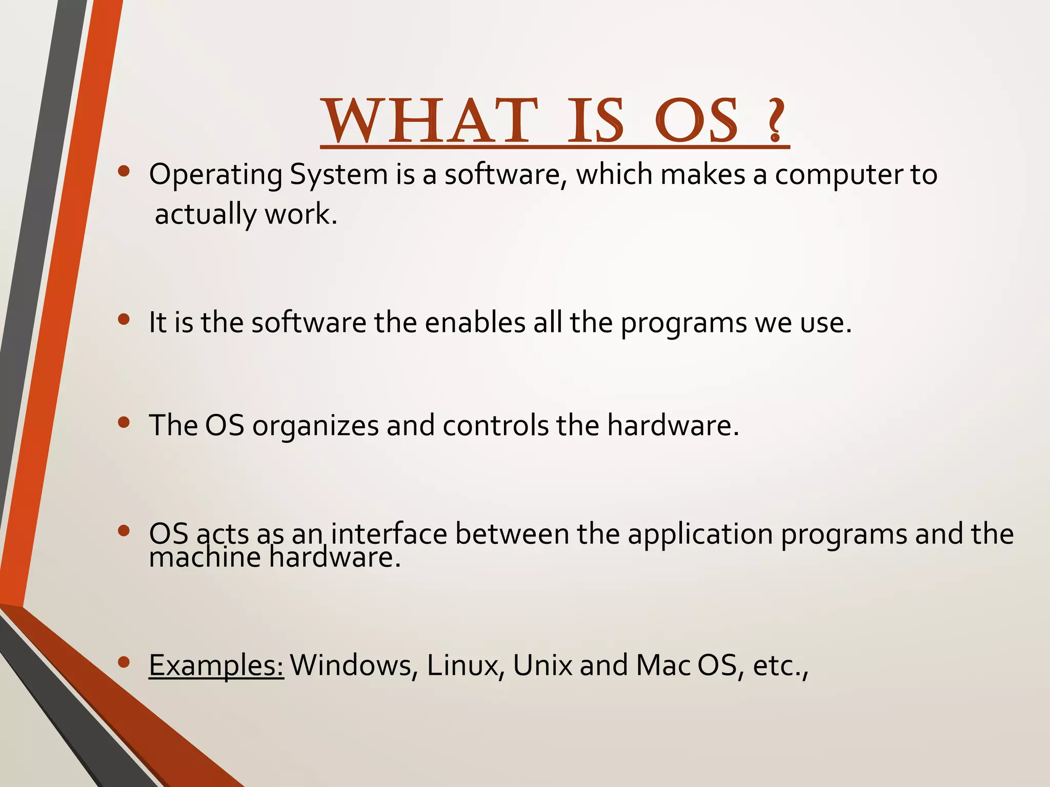 Operating Systems Ppt Operating Systems Computer Software And Applications