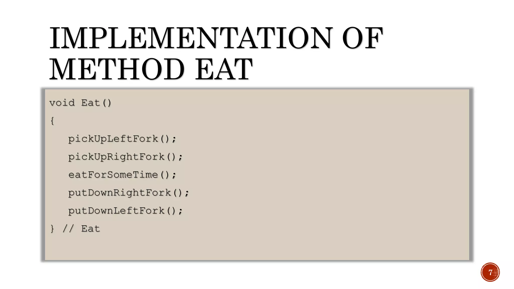 dining philosophers problem using montiors | PPTX
