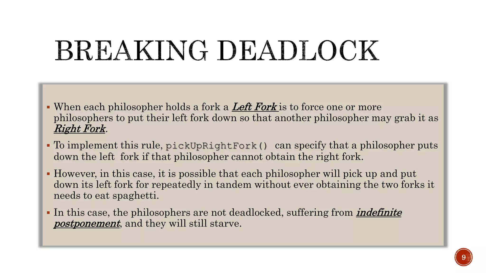 dining philosophers problem using montiors | PPTX