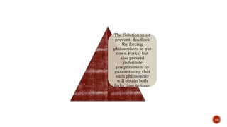 dining philosophers problem using montiors | PPTX