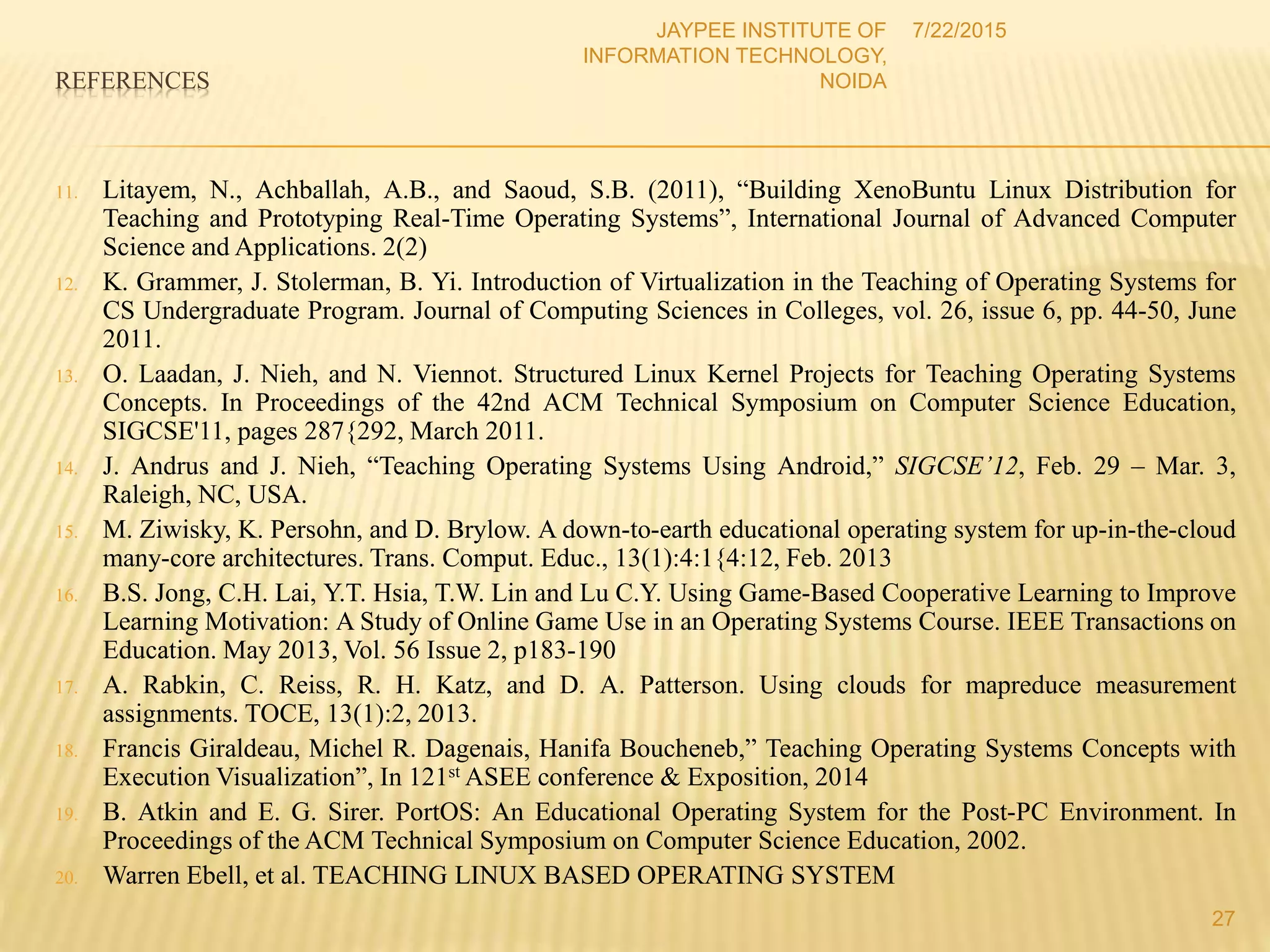Operating systems | PPTX