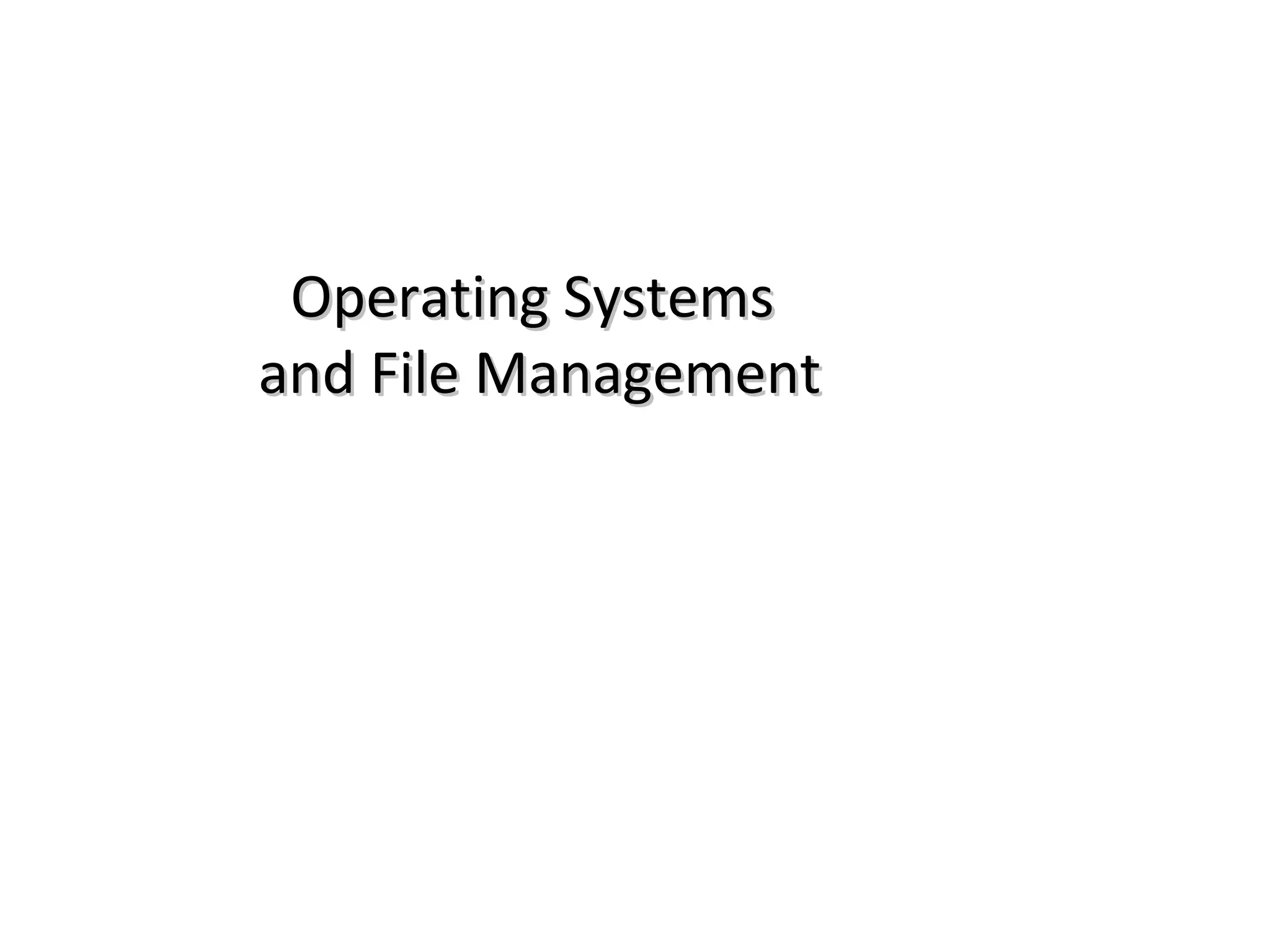 Operating systems | PPT | Operating Systems | Computer Software and ...