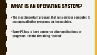 Operating systems | PPT