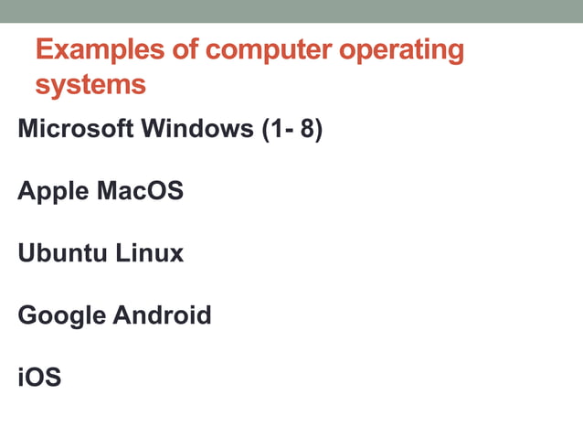 Operating Systems Pptx Operating Systems Computer Software And Applications