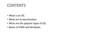 OPERATING SYSTEMS.pptx | Operating Systems | Computer Software and ...