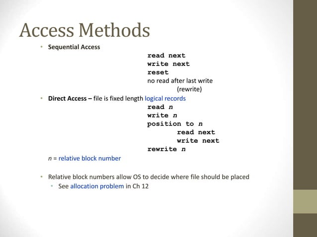 operating system File - System Interface | PPT | Operating Systems | Computer Software and ...