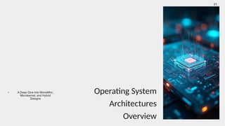 Operating System Architectures Subtitle: A Deep Dive into Monolithic ...