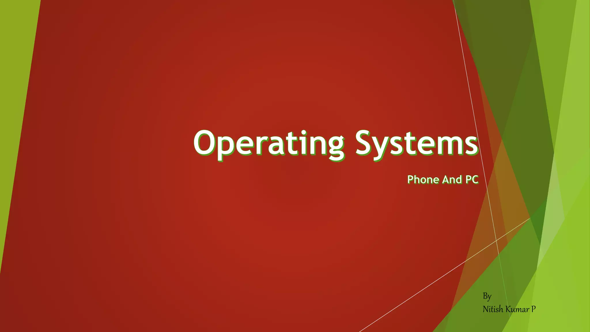 Types Of Operating System Pptx Operating Systems Computer Software And Applications