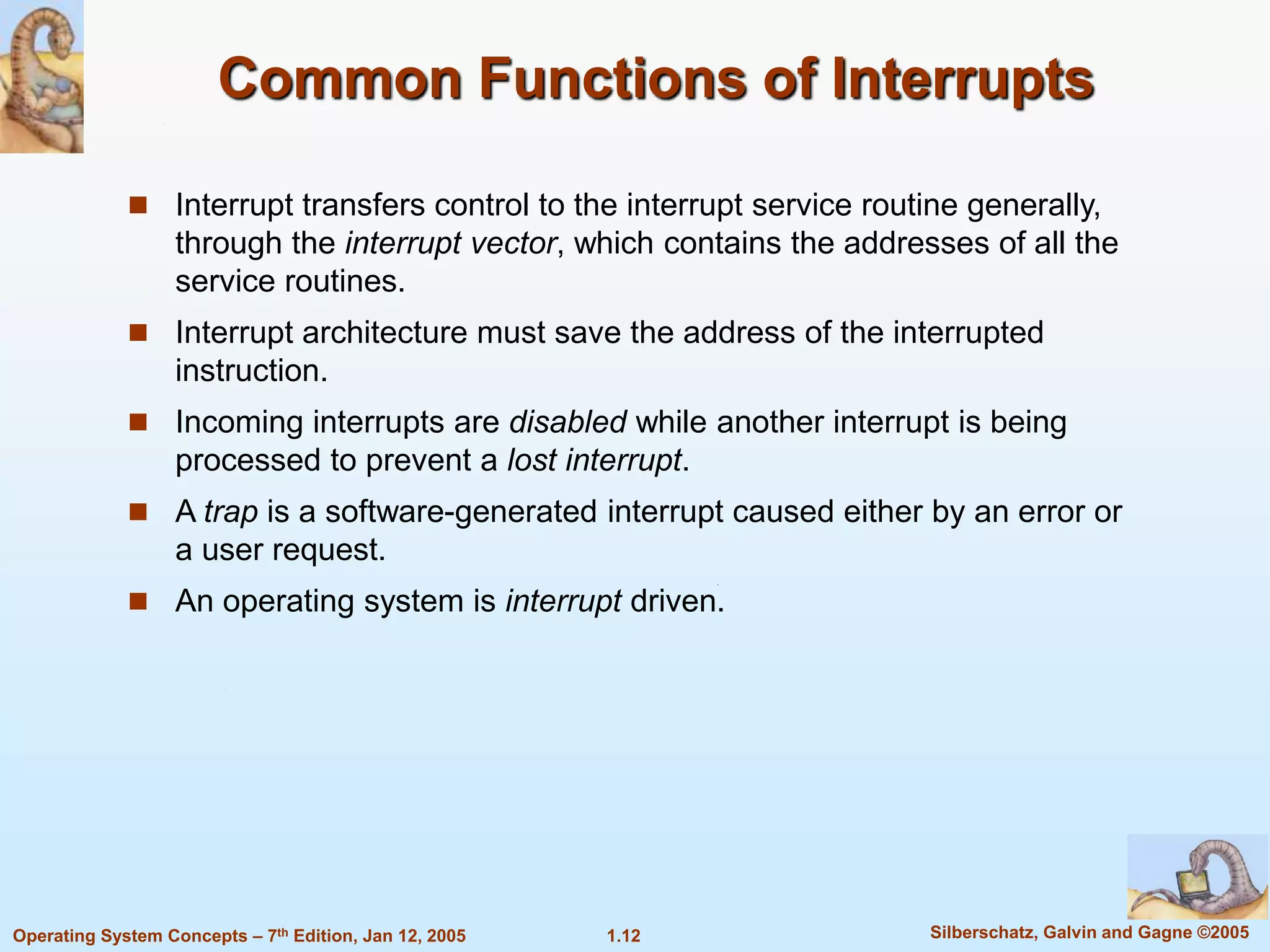 Operating systems galvin-ch1 | PPT
