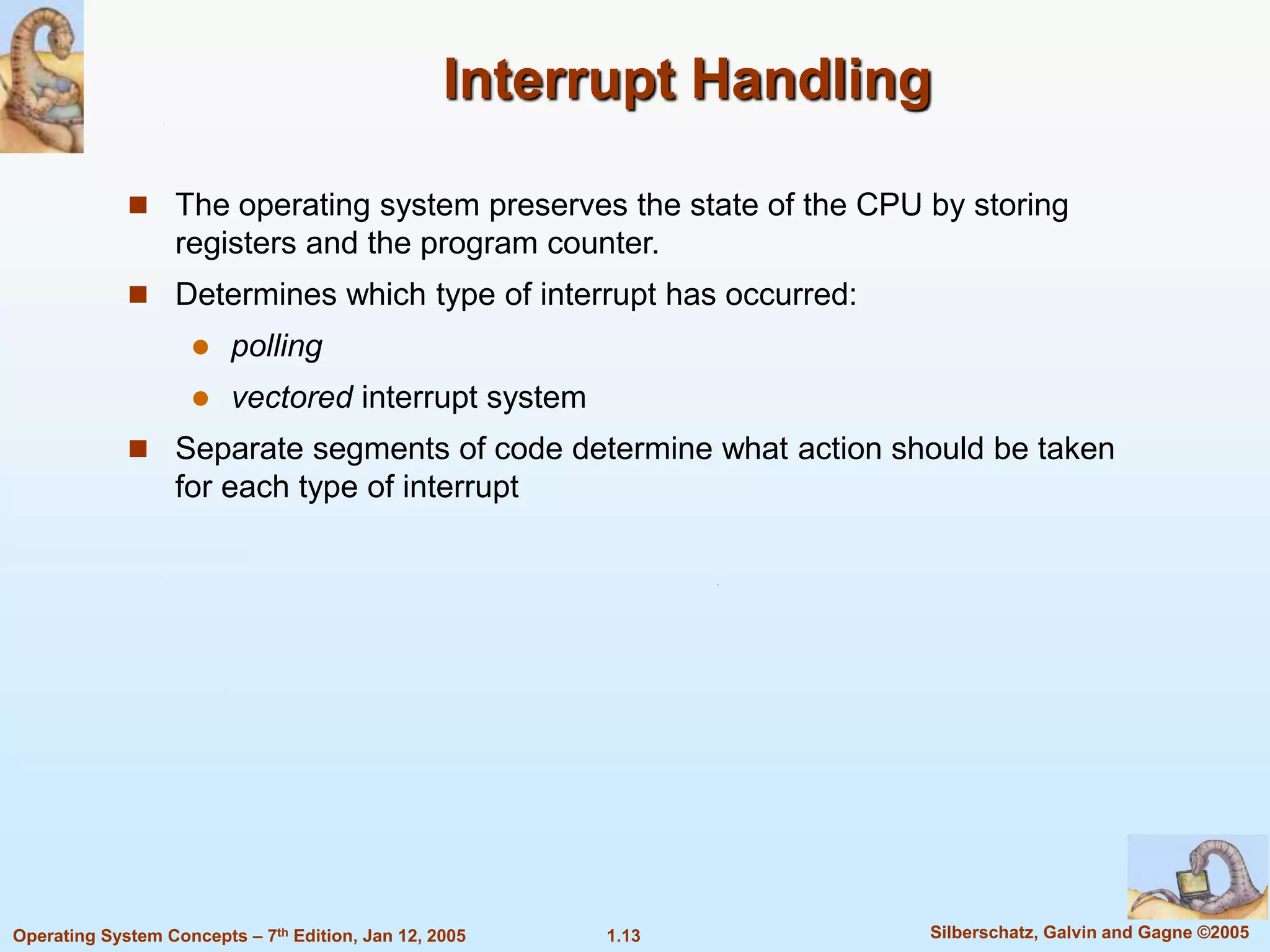 Operating systems galvin-ch1 | PPT