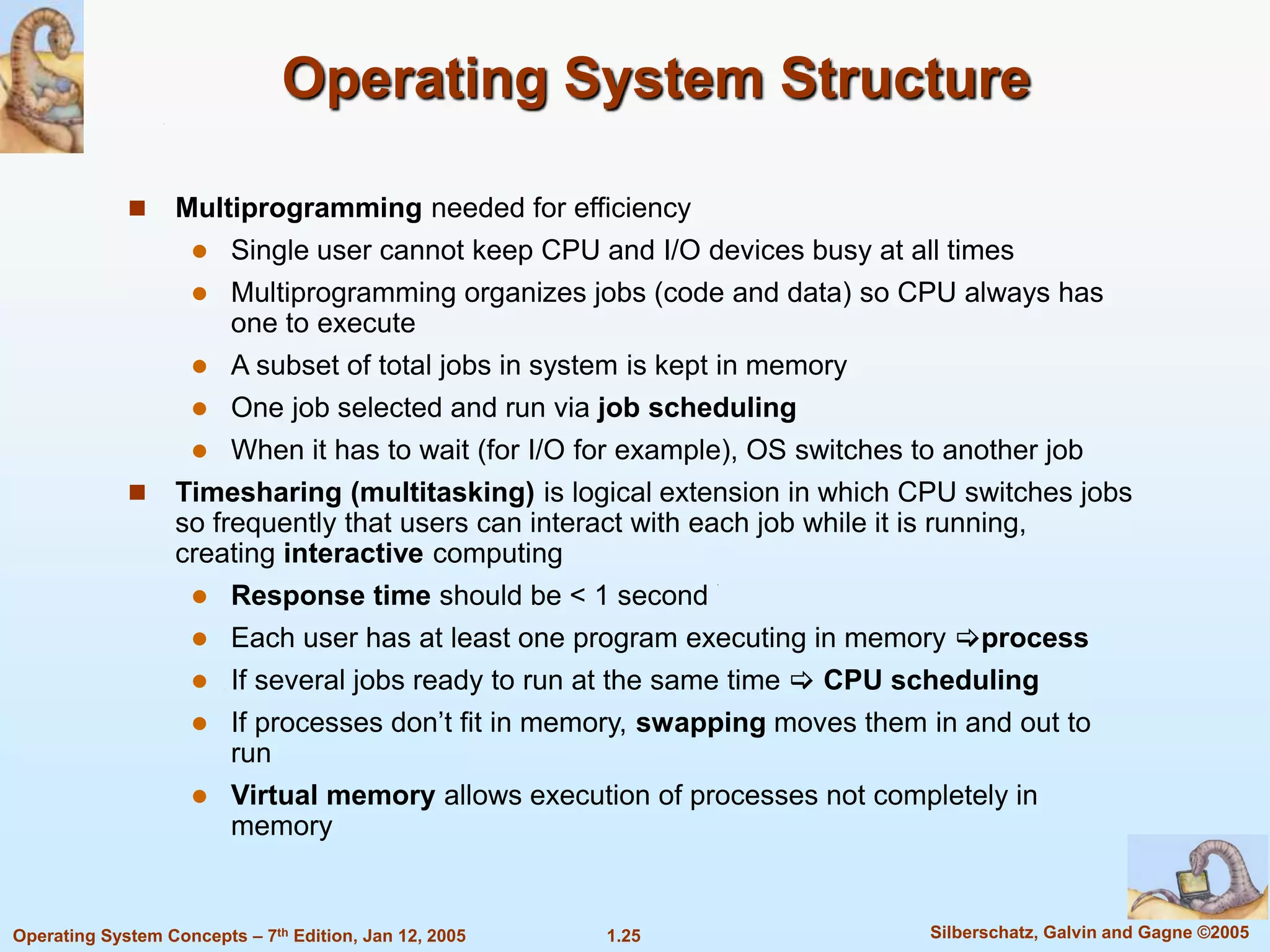 Operating systems galvin-ch1 | PPT