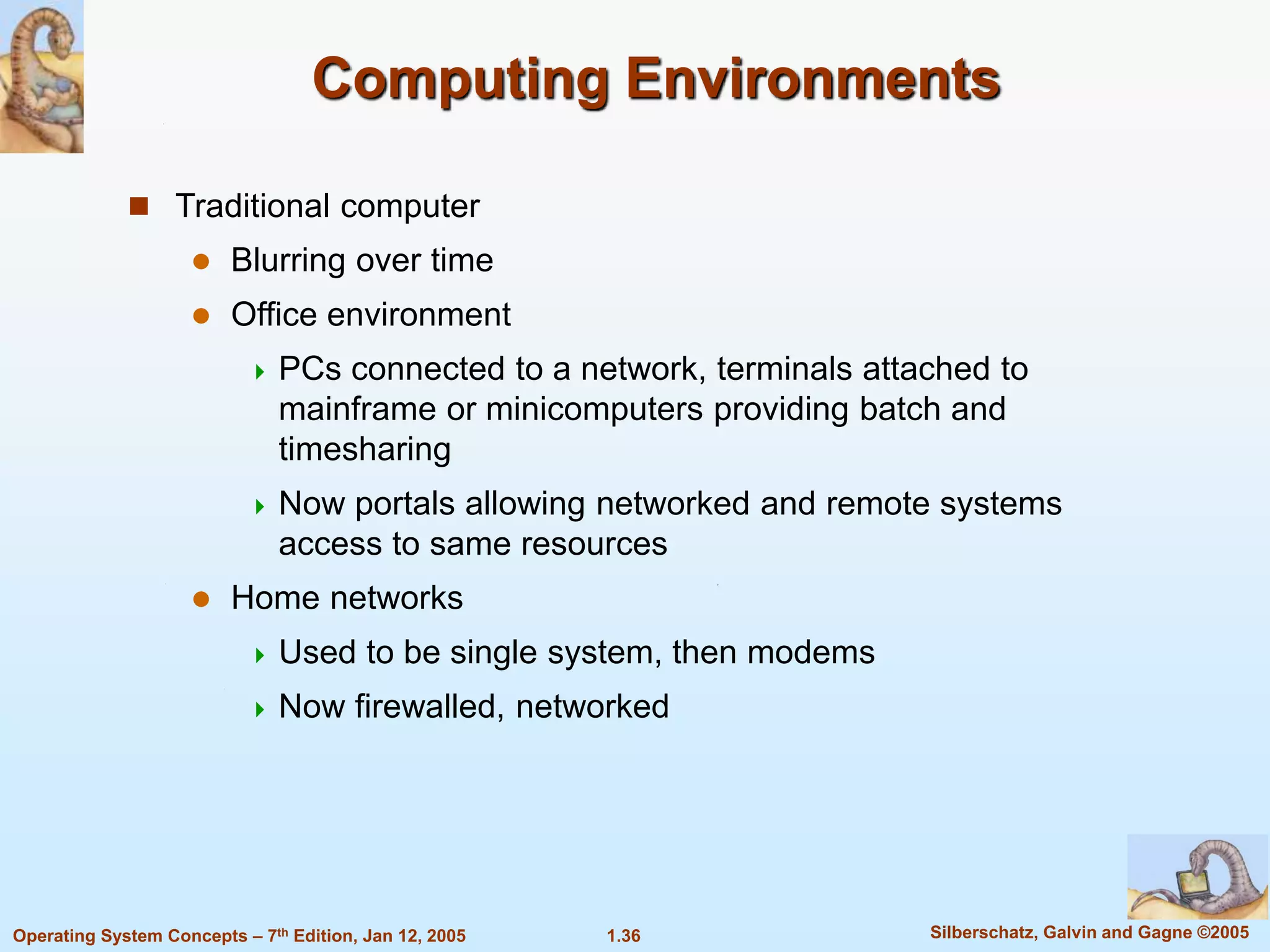 Operating systems galvin-ch1 | PPT