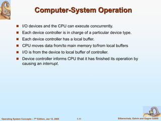 Operating systems galvin-ch1 | PPT