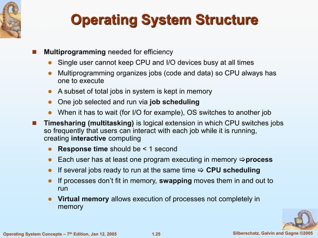 Operating systems galvin-ch1 | PPT | Operating Systems | Computer ...