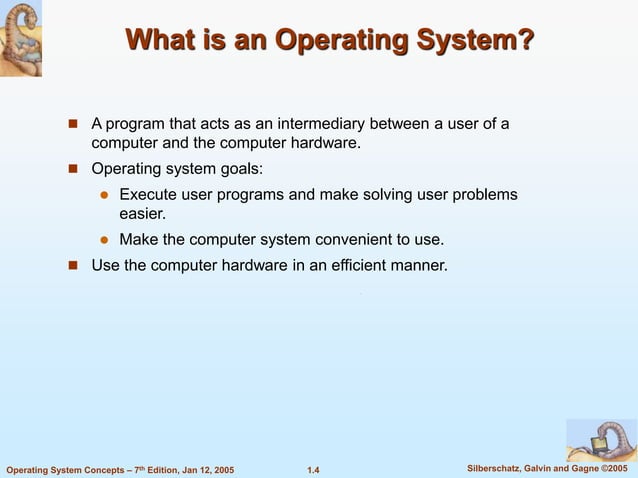 Operating Systems Galvin Ch1 Ppt Operating Systems Computer