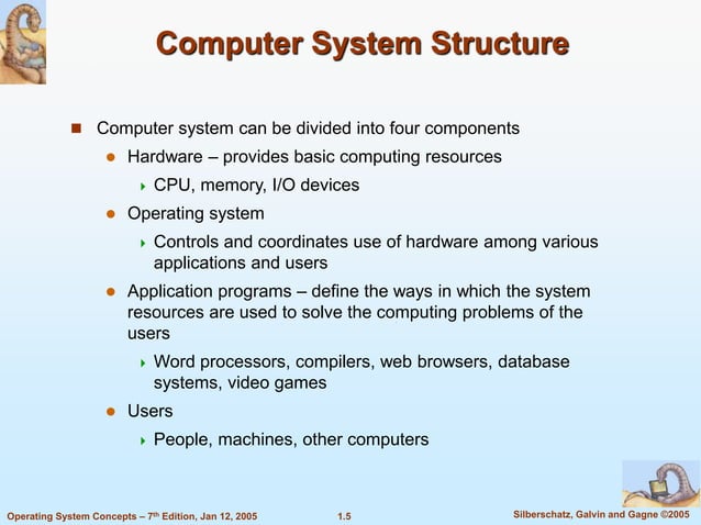 Operating Systems Galvin Ch1 Ppt Operating Systems Computer